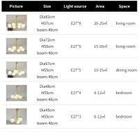 China Nordic Style Chandelier Indoor Green Fresh Hanging Light Fixture Tulip Matcha Chandelier(WH-MI-466) for sale