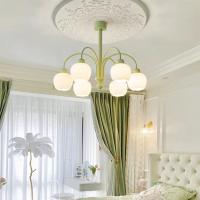 China Nordic Style Chandelier Indoor Green Fresh Hanging Light Fixture Tulip Matcha Chandelier(WH-MI-466) for sale