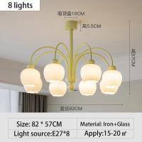 China Nordic Style Chandelier Indoor Green Fresh Hanging Light Fixture Tulip Matcha Chandelier(WH-MI-466) for sale