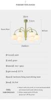 China Nordic Style Chandelier Indoor Green Fresh Hanging Light Fixture Tulip Matcha Chandelier(WH-MI-466) for sale