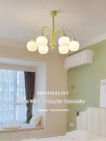 China Nordic Style Chandelier Indoor Green Fresh Hanging Light Fixture Tulip Matcha Chandelier(WH-MI-466) for sale