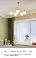 China Nordic Style Chandelier Indoor Green Fresh Hanging Light Fixture Tulip Matcha Chandelier(WH-MI-466) for sale