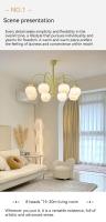 China Nordic Style Chandelier Indoor Green Fresh Hanging Light Fixture Tulip Matcha Chandelier(WH-MI-466) for sale