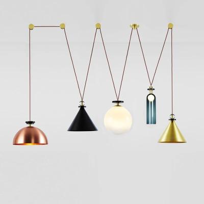 China DIY Combined Metal Bedroom Living Dining Table Decor LED Lighting Designer Adjustable Shape Ceiling Pendant Lamp Geometric Shape Art Modern Chandelier (WH-MI-467) for sale