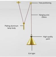 China DIY Combined Metal Bedroom Living Dining Table Decor LED Lighting Designer Adjustable Shape Ceiling Pendant Lamp Geometric Shape Art Modern Chandelier (WH-MI-467) for sale