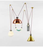 China DIY Combined Metal Bedroom Living Dining Table Decor LED Lighting Designer Adjustable Shape Ceiling Pendant Lamp Geometric Shape Art Modern Chandelier (WH-MI-467) for sale