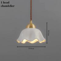 China Modern Nordic Pendant Lamp Home Decor Lustre Ceramic Flower Lampshade Led Light Swedish Modern Brass Chandelier(WH-MI-468) for sale