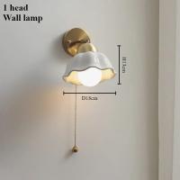 China Modern Nordic Pendant Lamp Home Decor Lustre Ceramic Flower Lampshade Led Light Swedish Modern Brass Chandelier(WH-MI-468) for sale