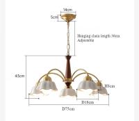 China Modern Nordic Pendant Lamp Home Decor Lustre Ceramic Flower Lampshade Led Light Swedish Modern Brass Chandelier(WH-MI-468) for sale