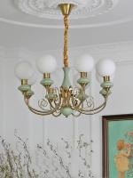 China French Homestay LED Chandelier Nordic Retro Pastoral Cream Style Chandelier Onyx Chandelier(WH-MI-469) for sale