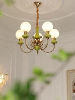 China French Homestay LED Chandelier Nordic Retro Pastoral Cream Style Chandelier Onyx Chandelier(WH-MI-469) for sale