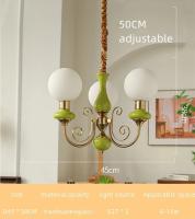 China French Homestay LED Chandelier Nordic Retro Pastoral Cream Style Chandelier Onyx Chandelier(WH-MI-469) for sale
