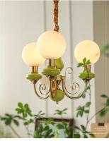 China French Homestay LED Chandelier Nordic Retro Pastoral Cream Style Chandelier Onyx Chandelier(WH-MI-469) for sale