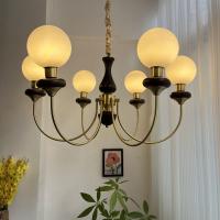 China French Homestay LED Chandelier Nordic Retro Pastoral Cream Style Chandelier Onyx Chandelier(WH-MI-469) for sale