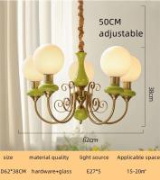 China French Homestay LED Chandelier Nordic Retro Pastoral Cream Style Chandelier Onyx Chandelier(WH-MI-469) for sale