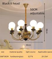 China French Homestay LED Chandelier Nordic Retro Pastoral Cream Style Chandelier Onyx Chandelier(WH-MI-469) for sale