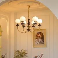 China French Homestay LED Chandelier Nordic Retro Pastoral Cream Style Chandelier Onyx Chandelier(WH-MI-469) for sale