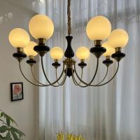 China French Homestay LED Chandelier Nordic Retro Pastoral Cream Style Chandelier Onyx Chandelier(WH-MI-469) for sale