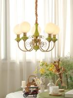 China French Homestay LED Chandelier Nordic Retro Pastoral Cream Style Chandelier Onyx Chandelier(WH-MI-469) for sale