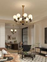 China French Homestay LED Chandelier Nordic Retro Pastoral Cream Style Chandelier Onyx Chandelier(WH-MI-469) for sale