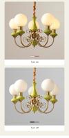 China French Homestay LED Chandelier Nordic Retro Pastoral Cream Style Chandelier Onyx Chandelier(WH-MI-469) for sale