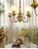 China French Homestay LED Chandelier Nordic Retro Pastoral Cream Style Chandelier Onyx Chandelier(WH-MI-469) for sale