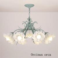 China Art Parlor Dining Room Bedroom Chain Suspension Modern Romantic Flowers Chandeliers Lily of the Valley Flower Chandelier(WH-MI-470) for sale