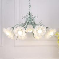 China Art Parlor Dining Room Bedroom Chain Suspension Modern Romantic Flowers Chandeliers Lily of the Valley Flower Chandelier(WH-MI-470) for sale