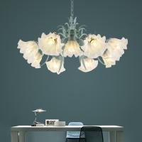 China Art Parlor Dining Room Bedroom Chain Suspension Modern Romantic Flowers Chandeliers Lily of the Valley Flower Chandelier(WH-MI-470) for sale