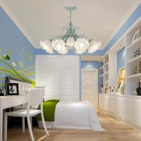 China Art Parlor Dining Room Bedroom Chain Suspension Modern Romantic Flowers Chandeliers Lily of the Valley Flower Chandelier(WH-MI-470) for sale