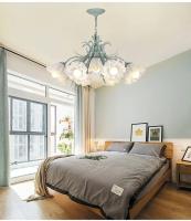 China Art Parlor Dining Room Bedroom Chain Suspension Modern Romantic Flowers Chandeliers Lily of the Valley Flower Chandelier(WH-MI-470) for sale