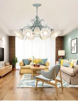 China Art Parlor Dining Room Bedroom Chain Suspension Modern Romantic Flowers Chandeliers Lily of the Valley Flower Chandelier(WH-MI-470) for sale
