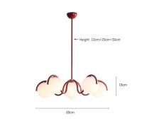 China Minimalist Bedroom Study Dining room Light Nordic Magic Bean Glass Pendant Light Reedway Curve Linear Chandelier(WH-MI-472) for sale