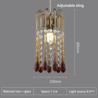 China Modern LED Chandeliers Amber Glass Hanging Pendant Lighting Maltose Chandelier(WH-MI-473) for sale