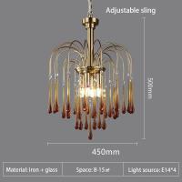 China Modern LED Chandeliers Amber Glass Hanging Pendant Lighting Maltose Chandelier(WH-MI-473) for sale