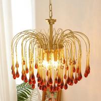 China Modern LED Chandeliers Amber Glass Hanging Pendant Lighting Maltose Chandelier(WH-MI-473) for sale