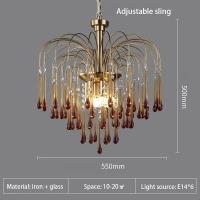 China Modern LED Chandeliers Amber Glass Hanging Pendant Lighting Maltose Chandelier(WH-MI-473) for sale