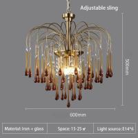 China Modern LED Chandeliers Amber Glass Hanging Pendant Lighting Maltose Chandelier(WH-MI-473) for sale