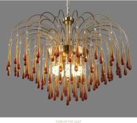 China Modern LED Chandeliers Amber Glass Hanging Pendant Lighting Maltose Chandelier(WH-MI-473) for sale