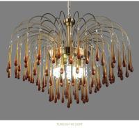 China Modern LED Chandeliers Amber Glass Hanging Pendant Lighting Maltose Chandelier(WH-MI-473) for sale