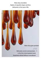 China Modern LED Chandeliers Amber Glass Hanging Pendant Lighting Maltose Chandelier(WH-MI-473) for sale