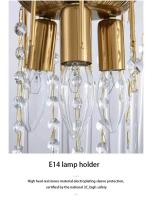 China Modern LED Chandeliers Amber Glass Hanging Pendant Lighting Maltose Chandelier(WH-MI-473) for sale