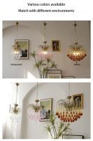 China Modern LED Chandeliers Amber Glass Hanging Pendant Lighting Maltose Chandelier(WH-MI-473) for sale