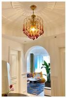 China Modern LED Chandeliers Amber Glass Hanging Pendant Lighting Maltose Chandelier(WH-MI-473) for sale
