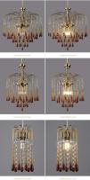 China Modern LED Chandeliers Amber Glass Hanging Pendant Lighting Maltose Chandelier(WH-MI-473) for sale