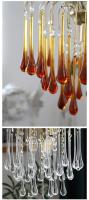 China Modern LED Chandeliers Amber Glass Hanging Pendant Lighting Maltose Chandelier(WH-MI-473) for sale