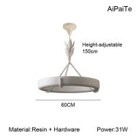 China Artistic Carved Plaster Chandelier Led White Resin Gypsum Round lamp Tinsley Plaster Chandelier(WH-MI-475) for sale