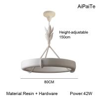 China Artistic Carved Plaster Chandelier Led White Resin Gypsum Round lamp Tinsley Plaster Chandelier(WH-MI-475) for sale