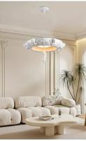 China Artistic Carved Plaster Chandelier Led White Resin Gypsum Round lamp Tinsley Plaster Chandelier(WH-MI-475) for sale