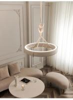 China Artistic Carved Plaster Chandelier Led White Resin Gypsum Round lamp Tinsley Plaster Chandelier(WH-MI-475) for sale
